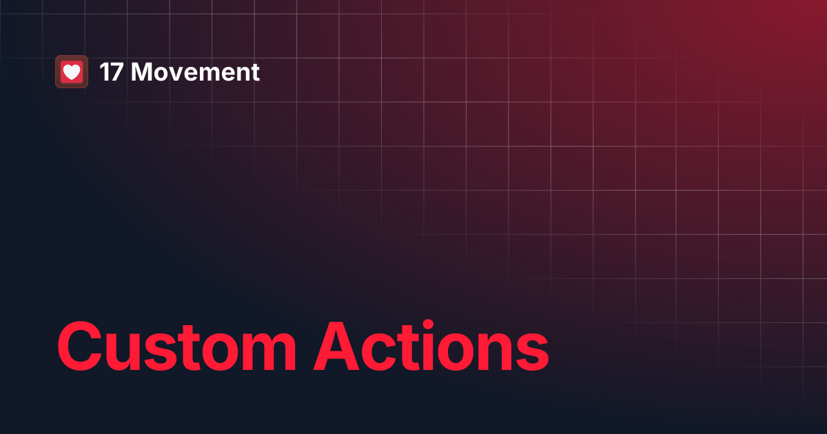 Custom Actions | 17 Movement
